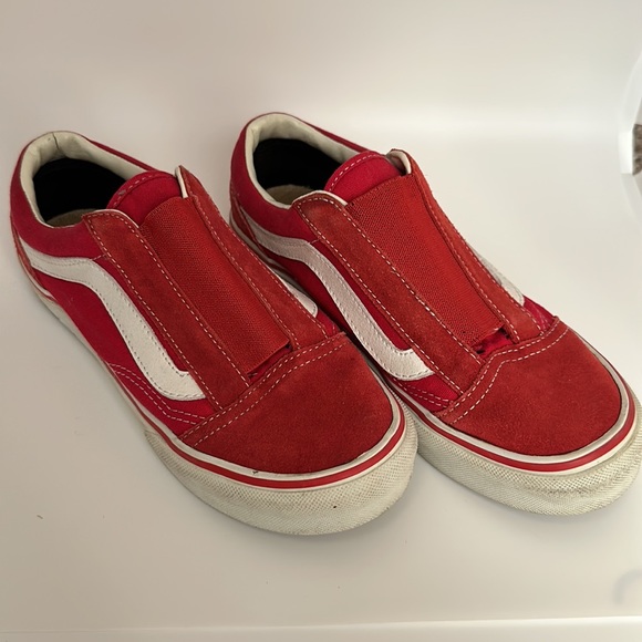 Vans | Shoes | Vans Old Skool Slipons In Red Vintage And Rare Circa ...